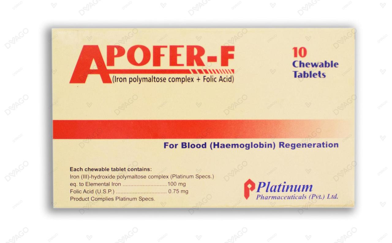 Apofer F Tablets 10S (Pack Size 1 X 10S) - Buy Online at DVAGO®
