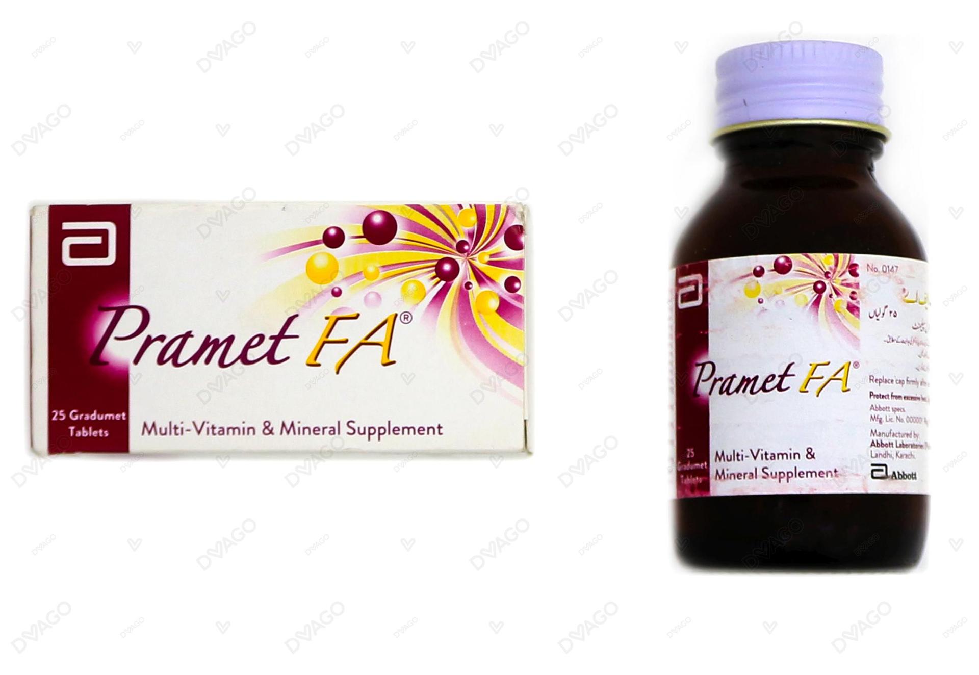Pramet-Fa Tablets 25S - Buy Online at DVAGO®