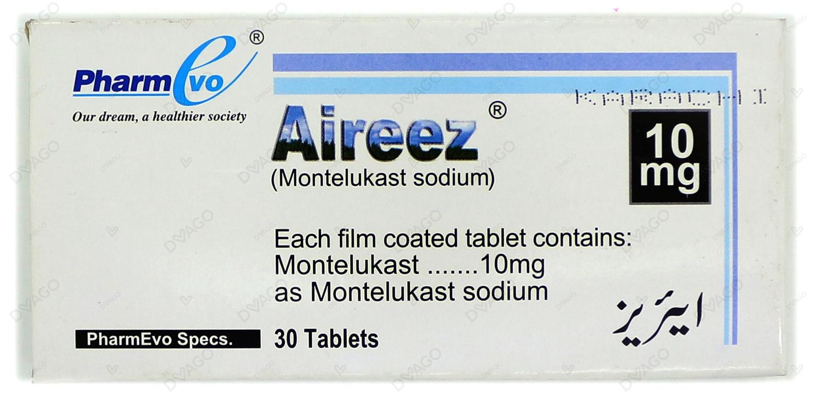 Aireez Tablets 10Mg 30'S - Buy Online at DVAGO®