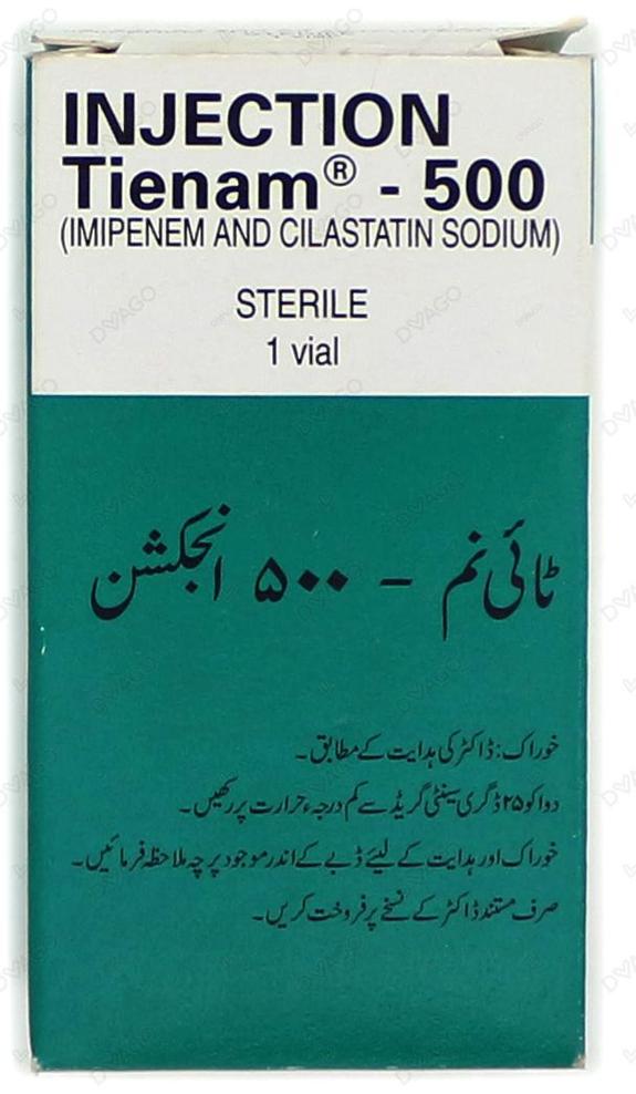 Tienam Injection 500 Mg 1 Vial - Buy Online at DVAGO®