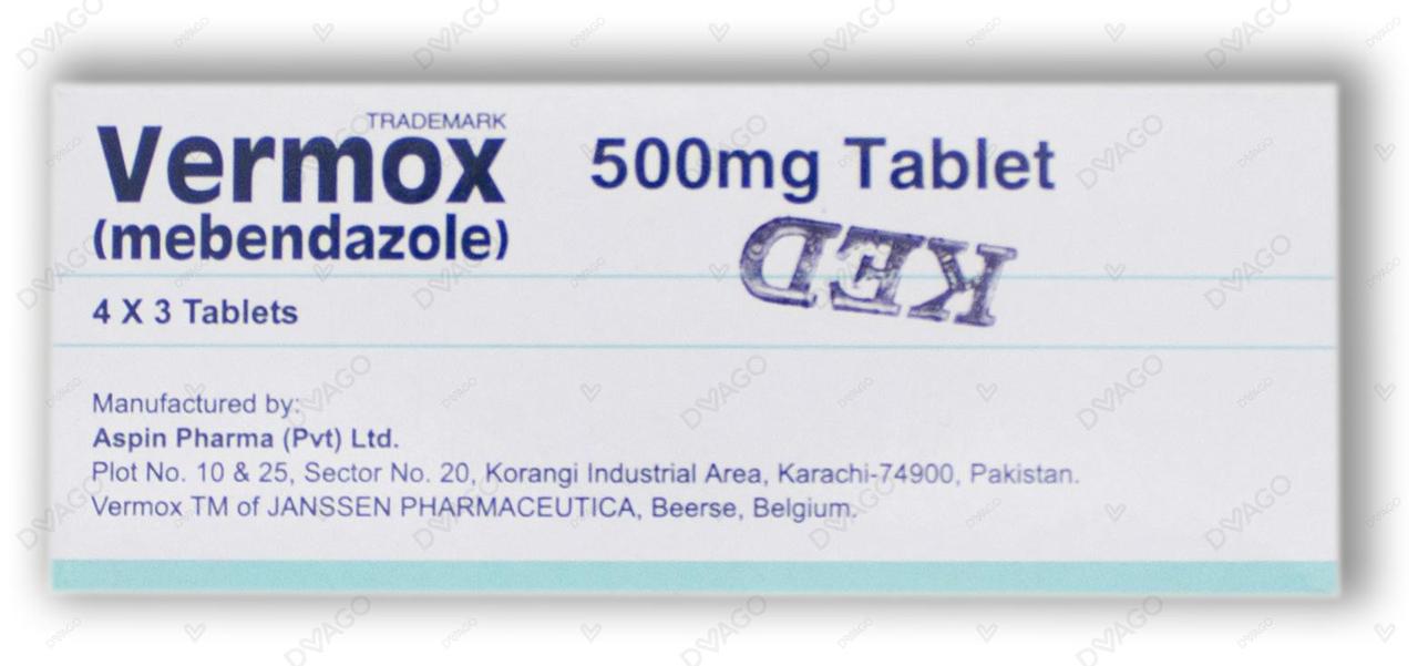 Vermox Tablets 500Mg 12'S - Buy Online at DVAGO®