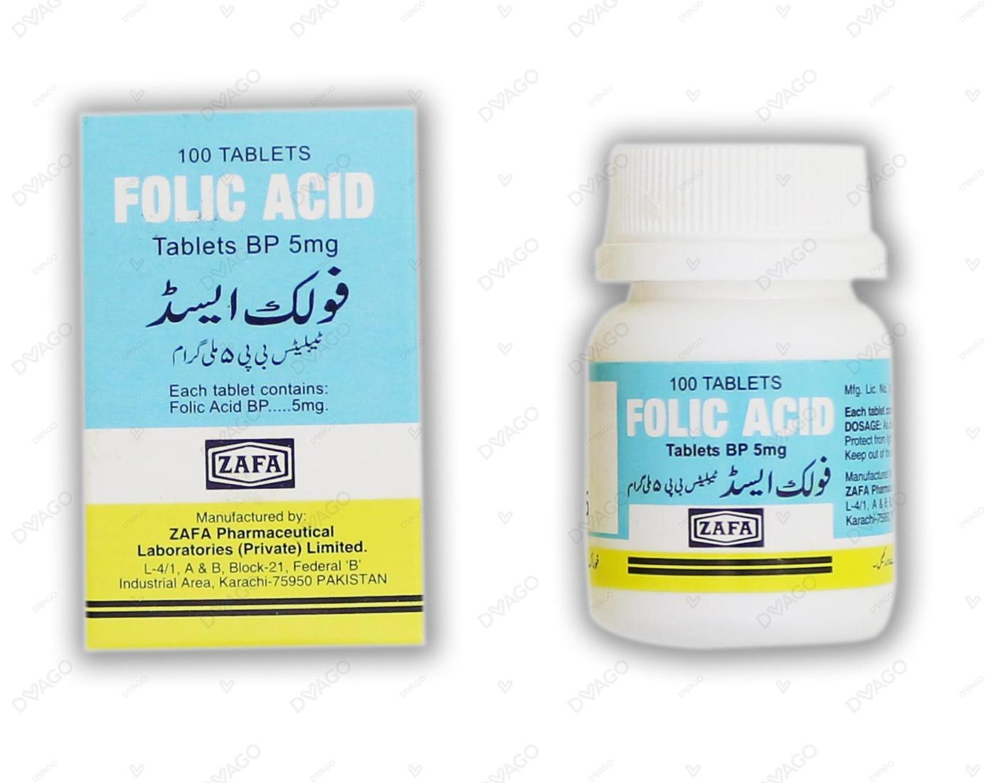 Folic Acid 5Mg Tablets - Buy Online at DVAGO®