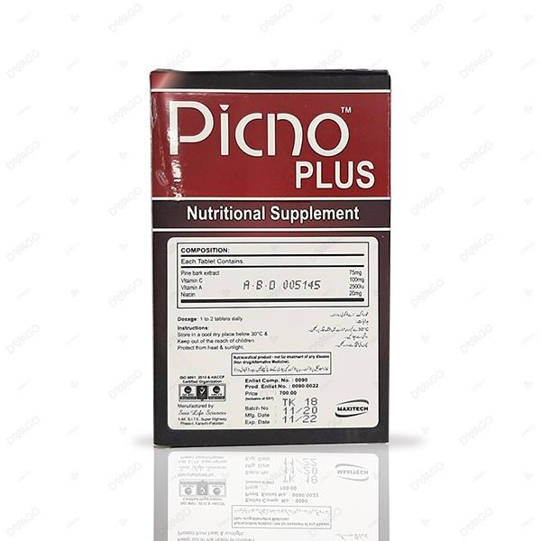 Picno Plus Tablets 20'S - Buy Online at DVAGO®