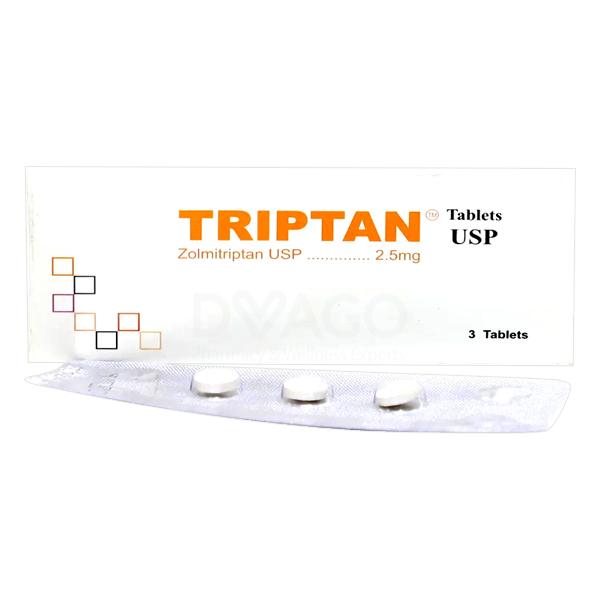 Triptan 2.5Mg Tablets - Buy Online at DVAGO®
