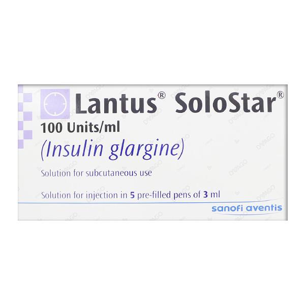 Lantus Solostar Injection 100 Iu 5 Pre Filled Penx3Ml - Buy Online at ...