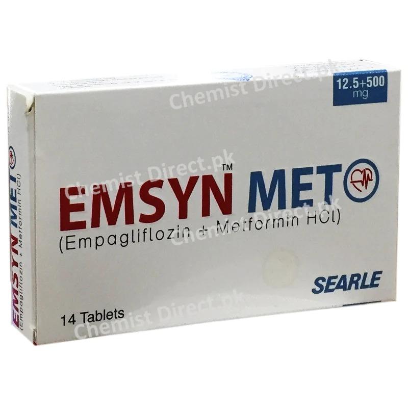 Emsyn-Met 12.5/500Mg 14S - Buy Online at DVAGO®